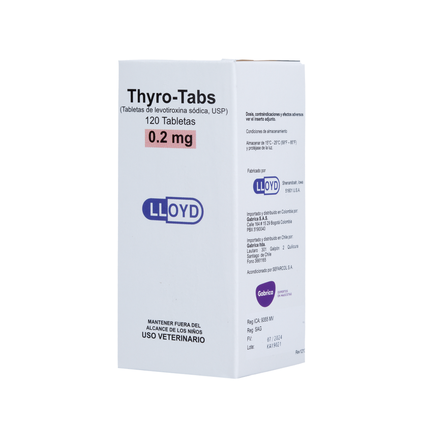 C Thyro-Tabs soporte tiroideo para perros x 120 tabletas