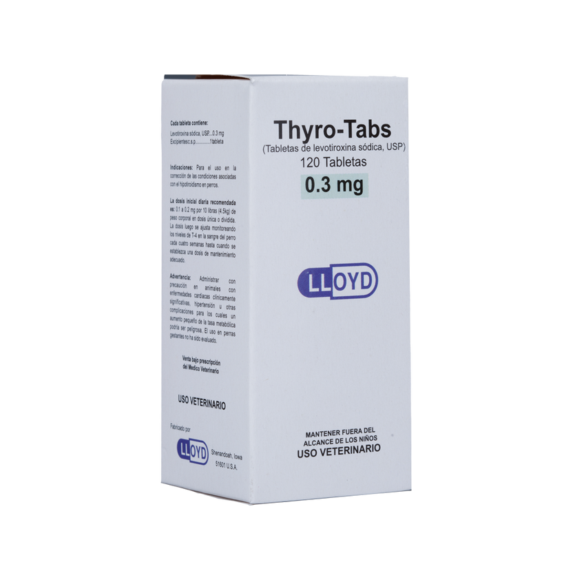 C Thyro-Tabs soporte tiroideo para perros x 120 tabletas